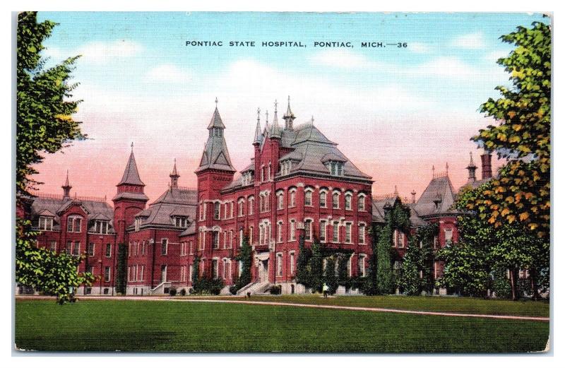Mid-1900s Pontiac State Hospital, Eastern Michigan Asylum, Pontiac, MI ... Mid-1900s Pontiac State Hospital, Eastern Michigan Asylum, Pontiac, MI ...