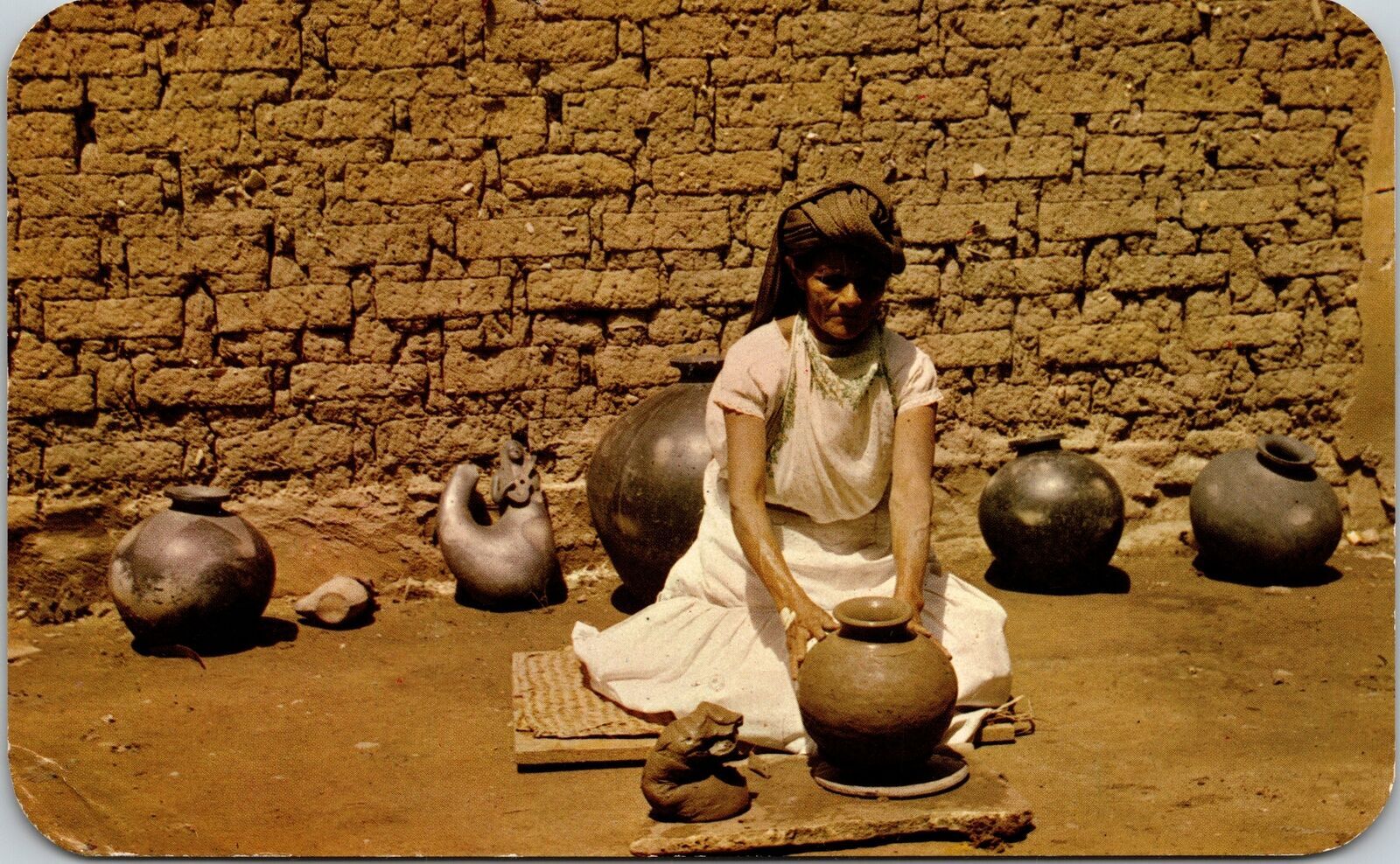 Vintage Postcard Dona Rose Demonstrating the ART of Pottery C. 1960 ...