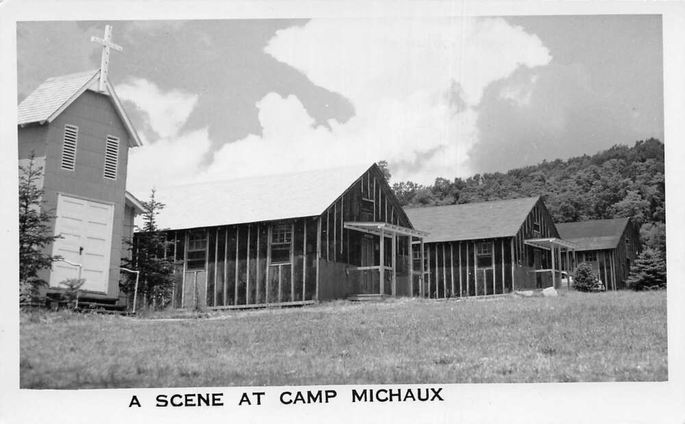 Camp Michaux Pennsylvania Chapel and Barracks Real Photo Postcard ...
