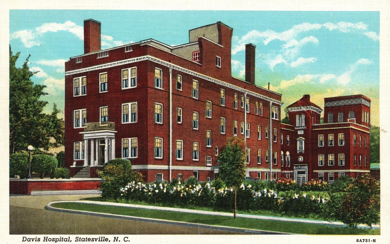 Vintage Postcard 1942 View of Davis Hospital Statesville North Carolina ...