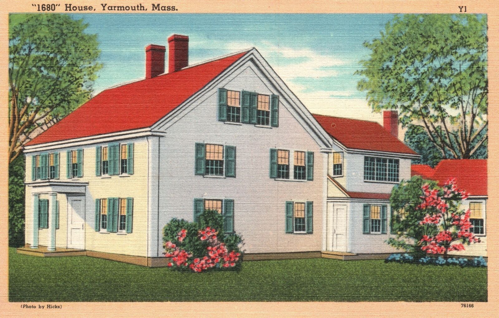 Vintage Postcard 1680 House Built By Col. John Thacher Yarmouth ...
