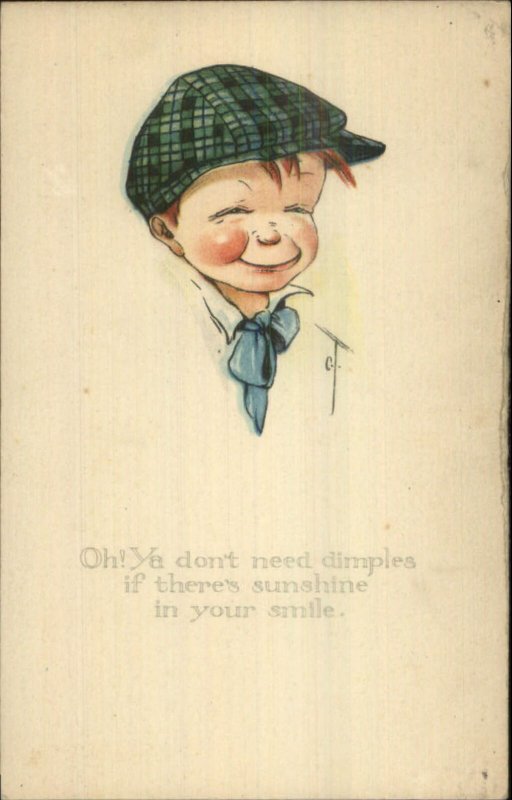 Charles Twelvetrees Little Boy Wearing Cap - Dimples c1915 Postcard ...