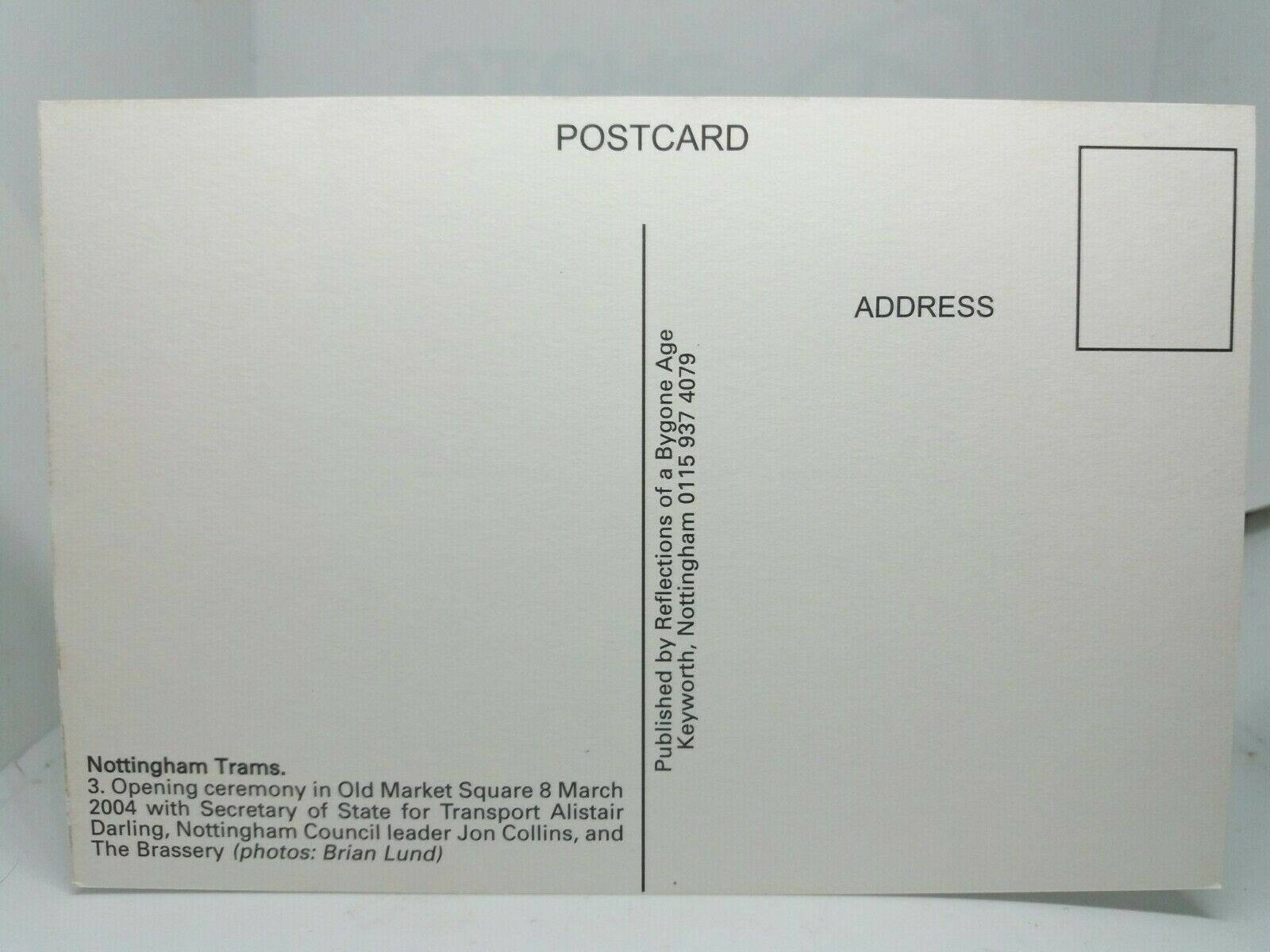 Nottingham Trams Opening Ceremony 2004 Vintage Postcard Photos by Brian ...