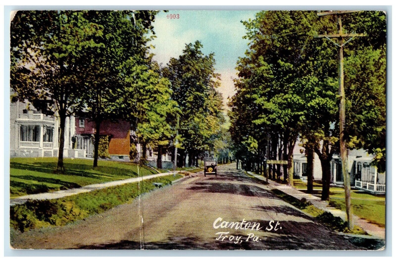 1912 Canton Street Residences House Troy Pennsylvania PA Posted Vintage ...