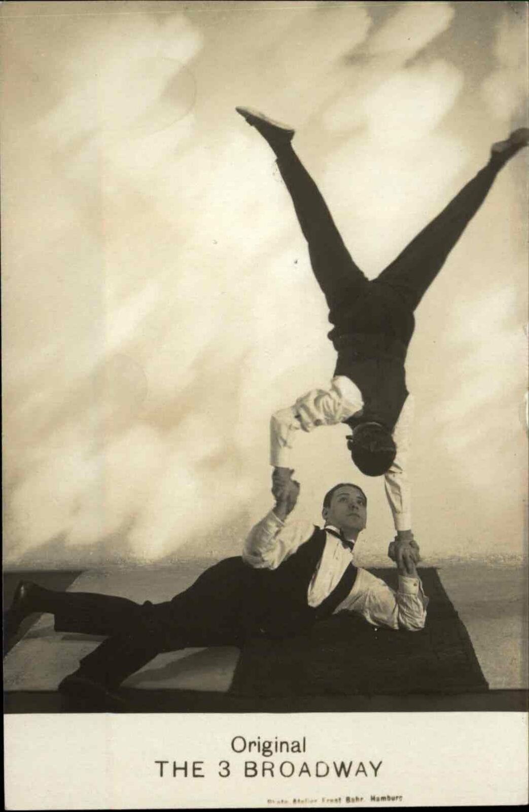 Circus Sideshow Vaudeville Acrobats ORIGINAL THE 3 BROADWAY RPPC ...