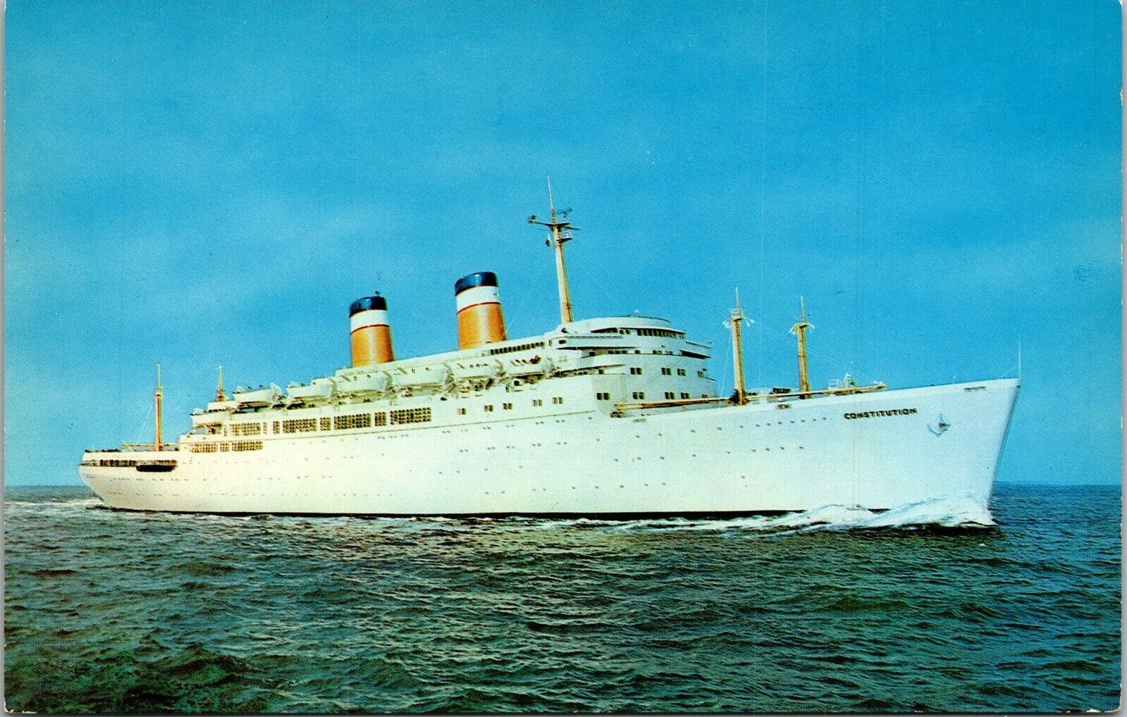 SS Constitution American Export Lines Sunliner VTG Postcard UNP Unused ...