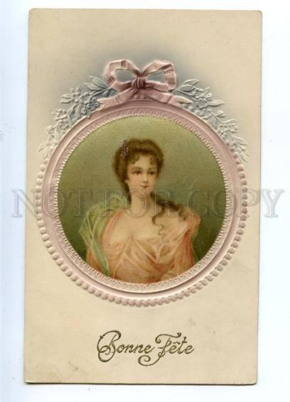 3161258 Bonne Fete BELLE in Ring Flowers Vintage Embossed PC | Topics ...