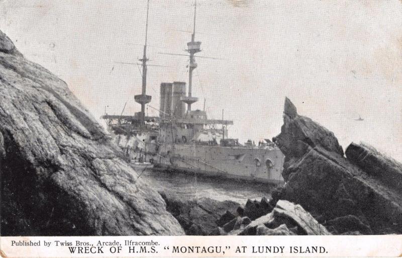Ilfracombe Devon UK Wreck of HMS Montagu at Lundy Island~Twin Bros ...