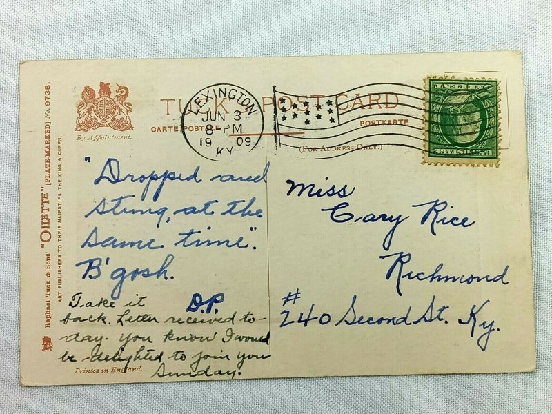 Vintage Postcard 1909 Mid Reedy Wide Spread Wordworth Cows Stream R.F ...