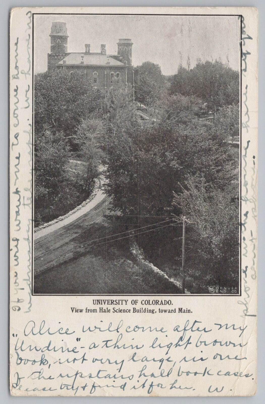 Colorado~University Campus~Hale Science Bldg~Main Bldg~Vintage Postcard ...