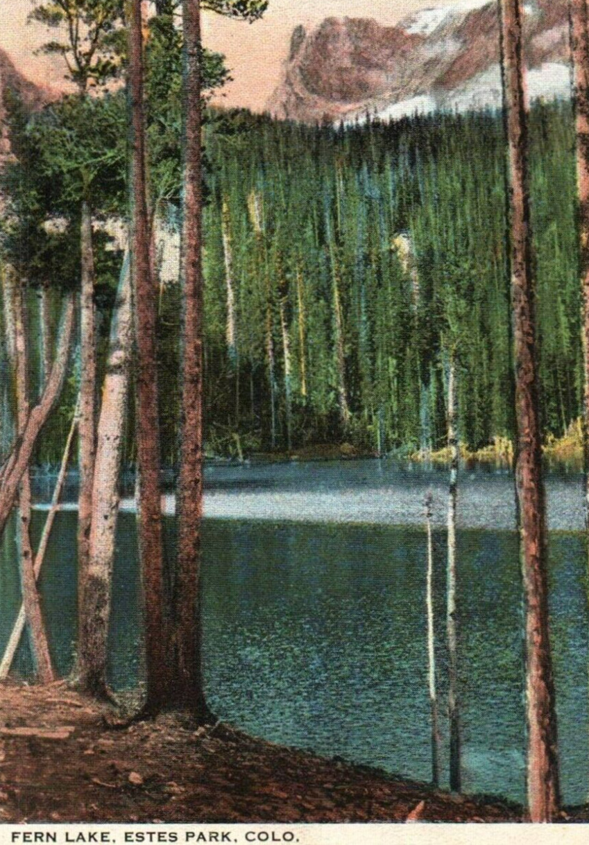 Postcard Colorado Fern Lake Estes Park Rocky Mountain National Park ...