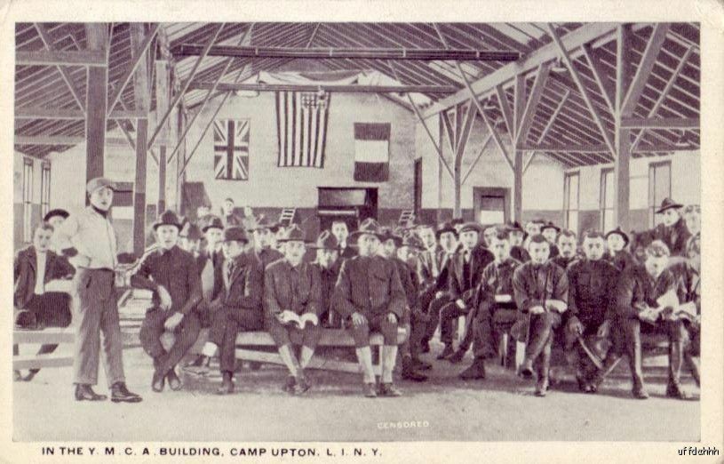 WWI Doughboys in the Y.M.C.a. Building Camp Upton Long Island, NY ...