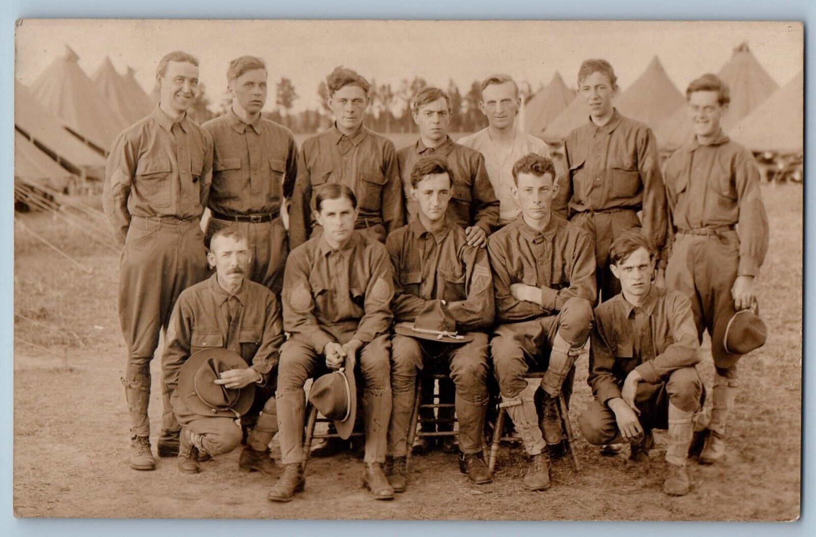 US Army Camp Postcard RPPC Photo Military Soldier Tent Scene c1910's ...