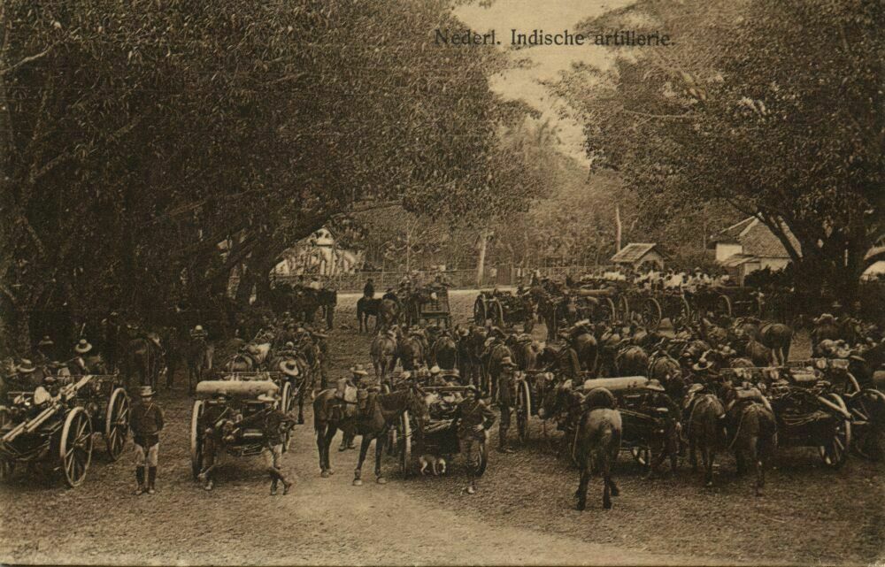 indonesia, JAVA, Dutch Indies Artillery, KNIL Soldiers Cannons (1910s ...