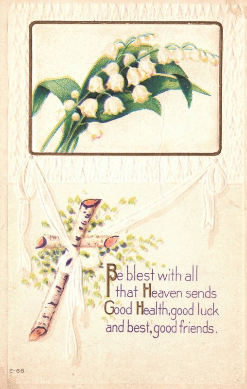 Vintage Postcard 1916 Heaven Sends Good Health Good Luck Best Friends ...