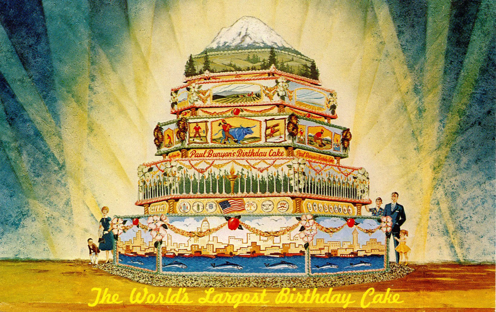 WA - Seattle. 1962 World's Fair. Paul Bunyan's Birthday Cake | Topics ...