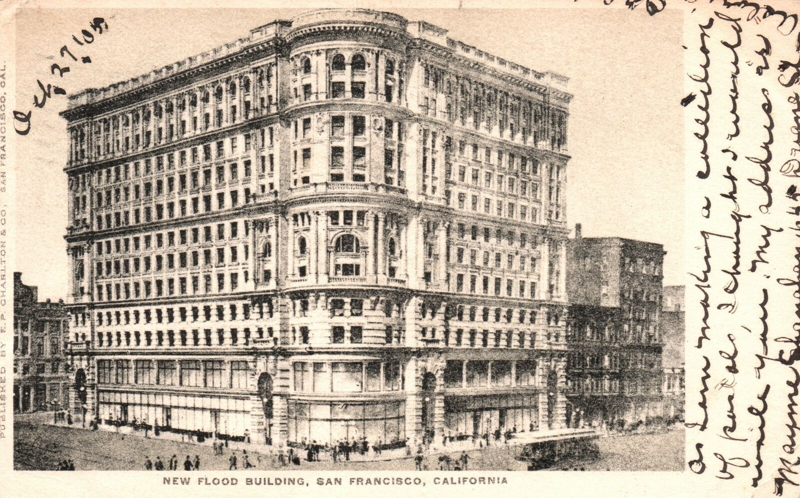 Vintage Postcard 1915 New Flood Building San Francisco California E.P ...