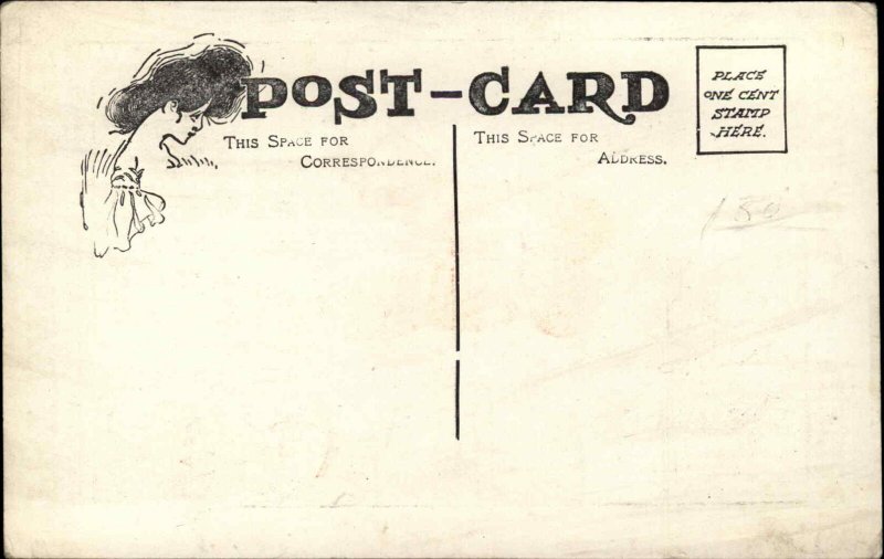 Walter Wellman Comic Bathing Beauty Woman Kissing TRY DAN CUPID 1074 ...