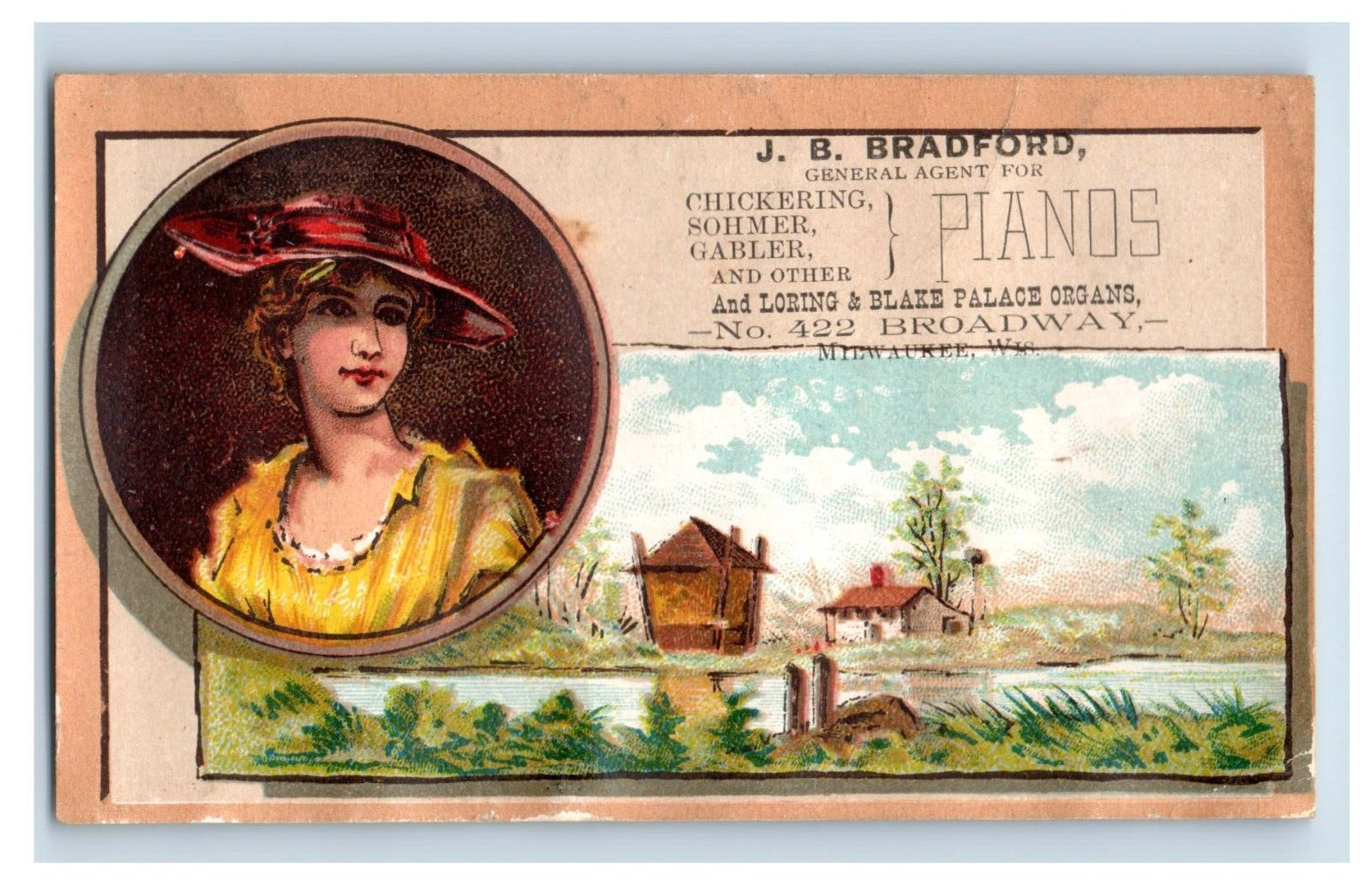 1880s J.B. Bradford Pianos Loring & Blake Palace Organs Sohmer Gabler ...