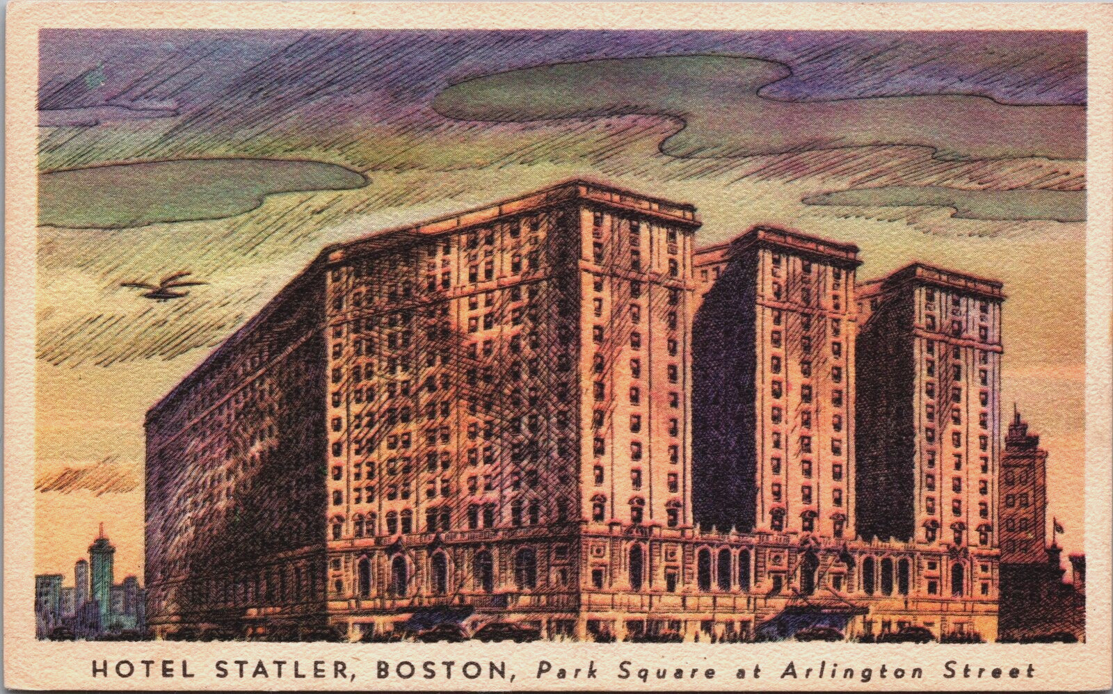 Hotel Statler Boston Park Square At Arlington Street Massachusetts ...