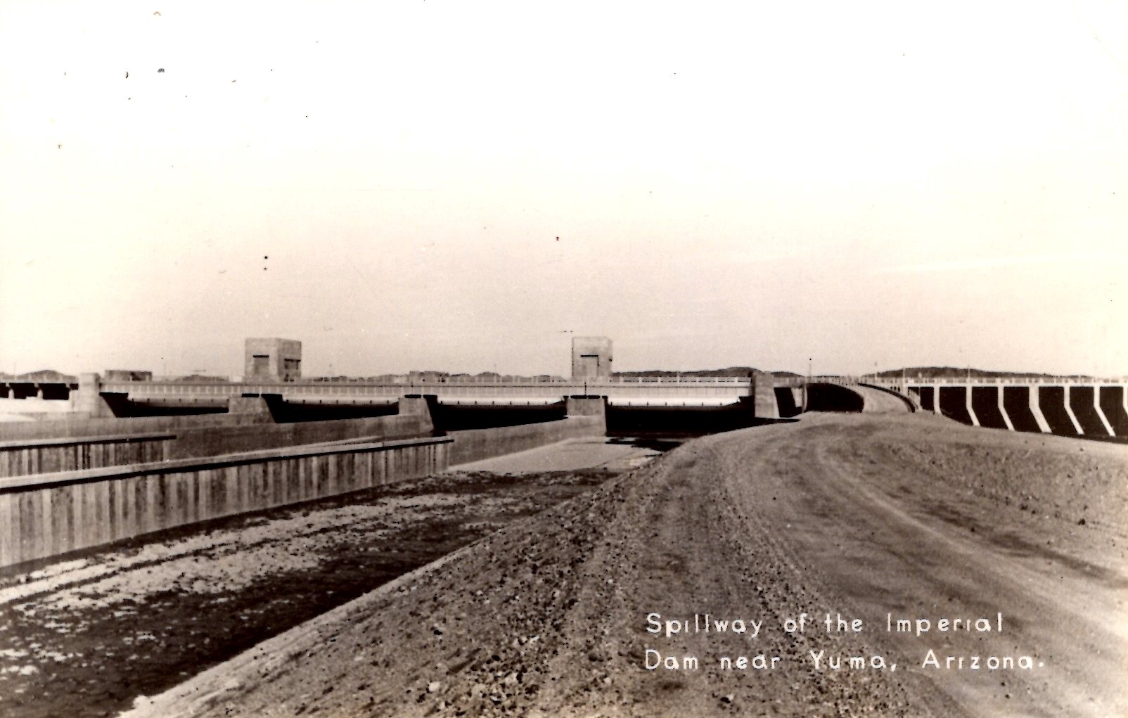 RPPC - Yuma, Arizona - The Spillway of the Imperial Dam - c1930-1950 ...