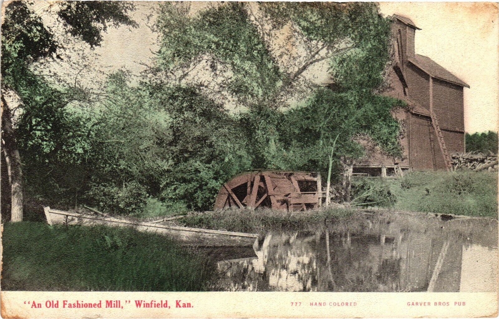 Vintage Postcard- 777 "An Old Fashioned Mill" Winfield, Kan ...