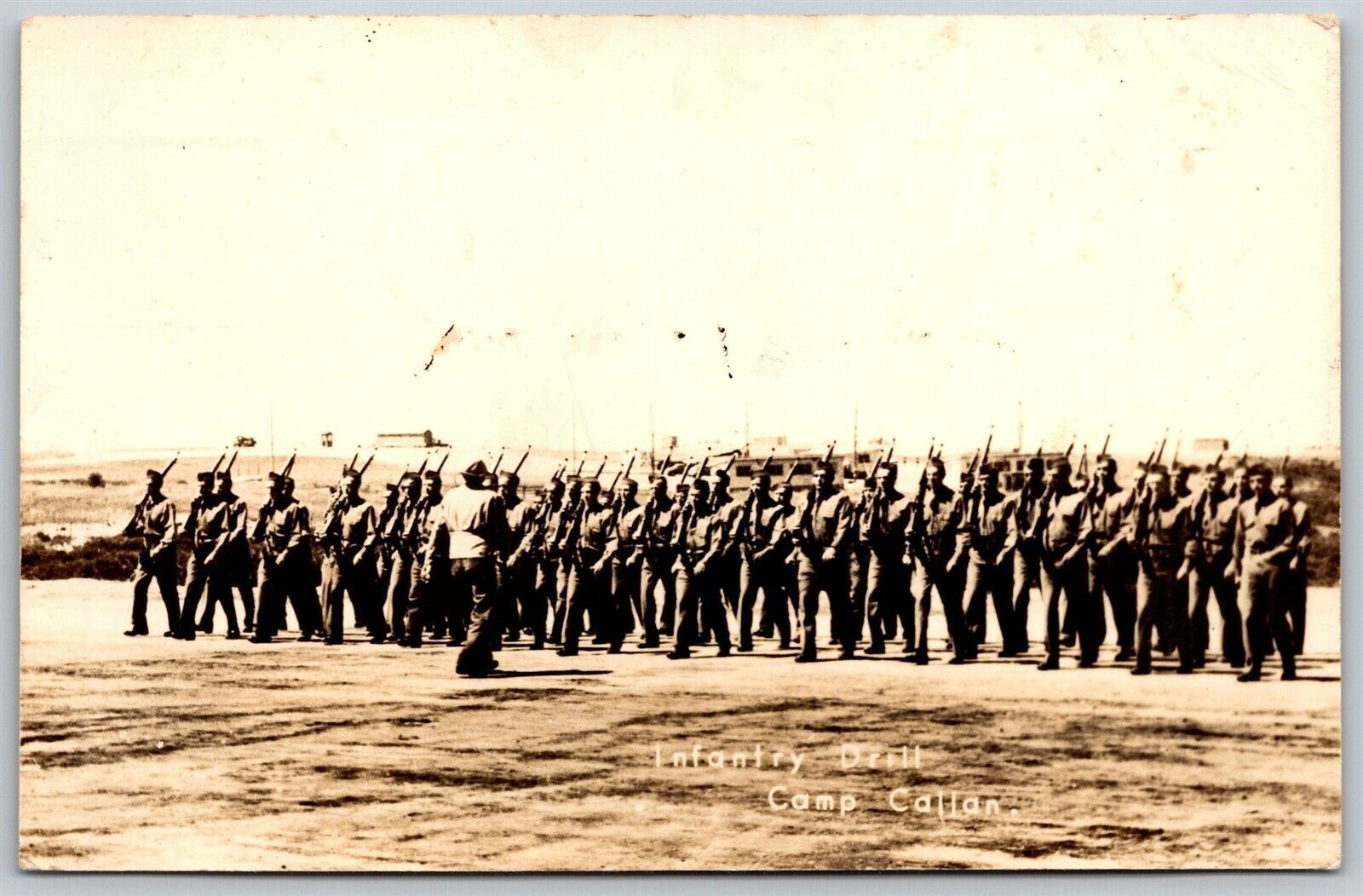 Vtg LA Jolla California CA Infantry Drill Camp Callan WWII 1940s RPPC ...