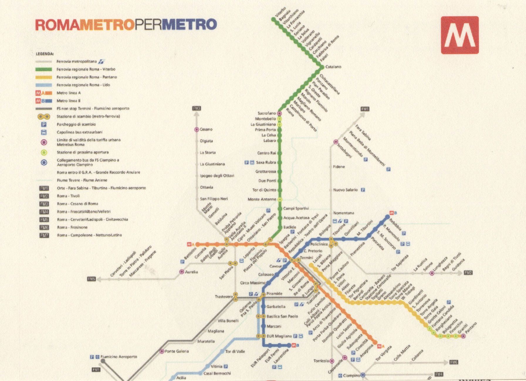 Rome Italy Subway Train Underground Map Postcard | Europe - Italy ...