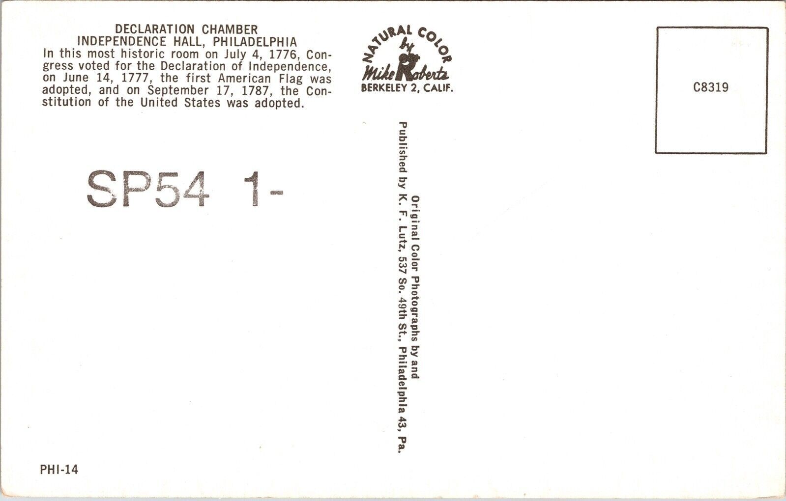 Historic Room Declaration Chamber Independence Hall Philadelphia PA ...