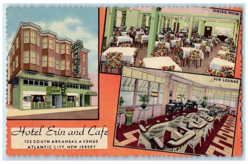 c1940's Hotel Erin & Cafe Restaurant Dining Hall View Atlantic City NJ ...