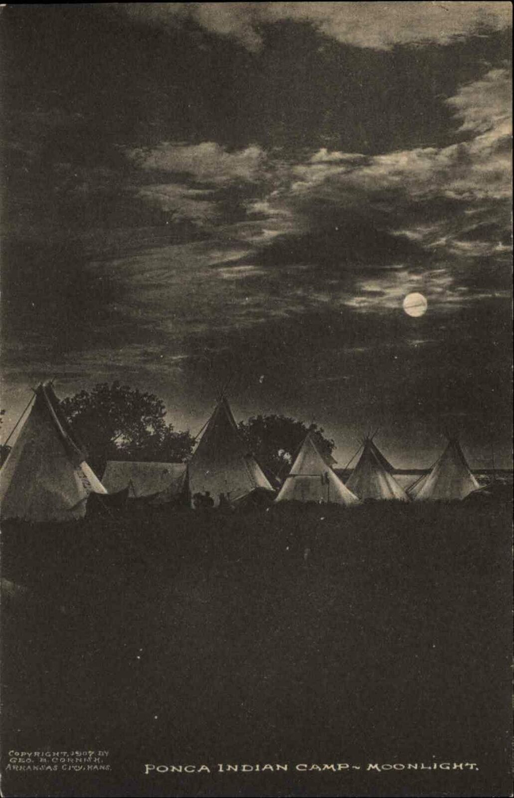 George Cornish Arkansas City Native Indian Tepees PONCA CAMP c1910 ...