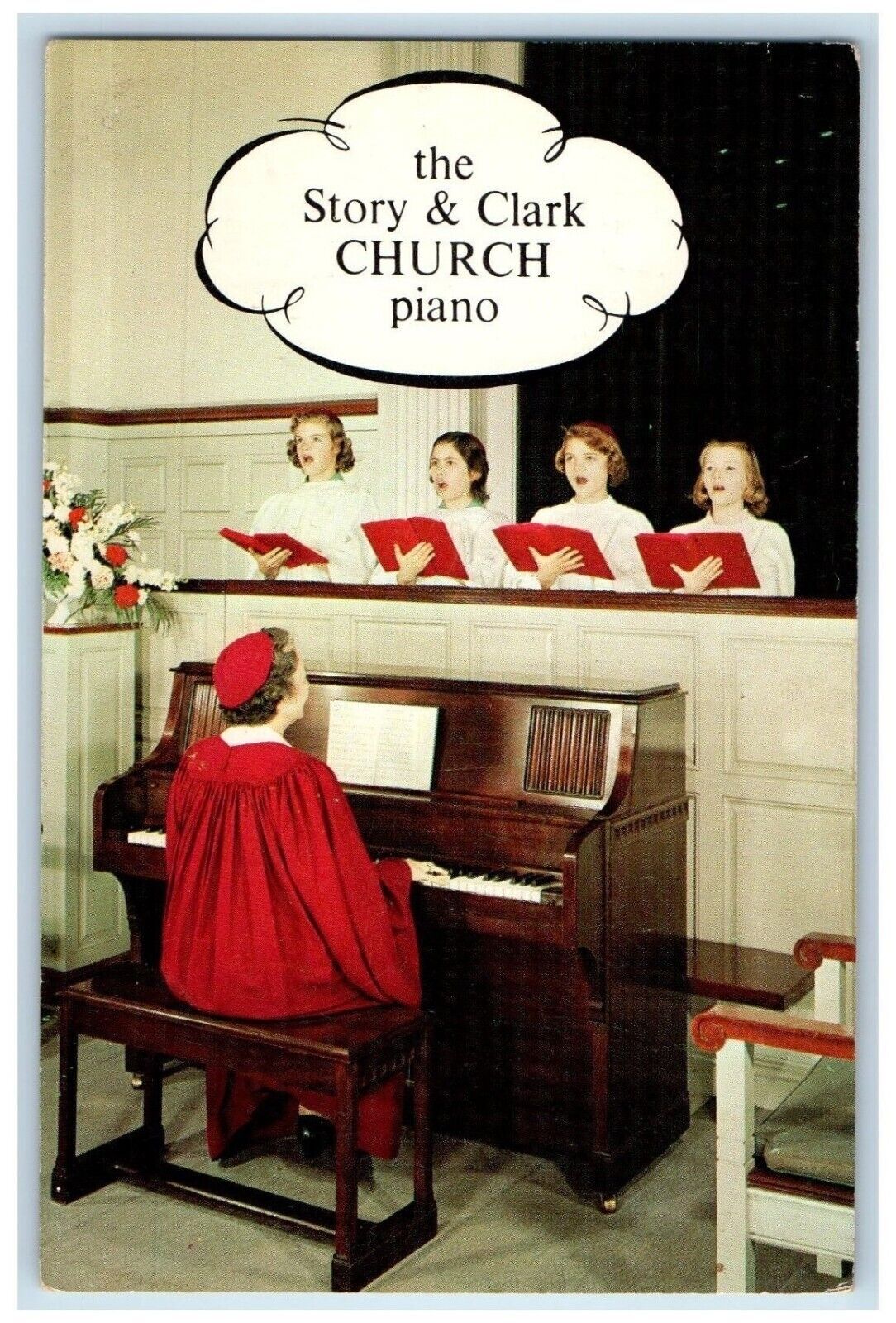 The Story & Clark Church Piano Pianist Choir Church Flowers Vintage ...