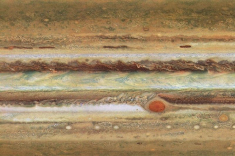 Planet Jupiter Global Astronomical Maps Red Spot Telescope Postcard ...