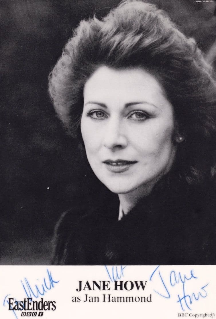 Jane How as Jan Hammond BBC Eastenders Vintage Hand Signed Cast Card ...