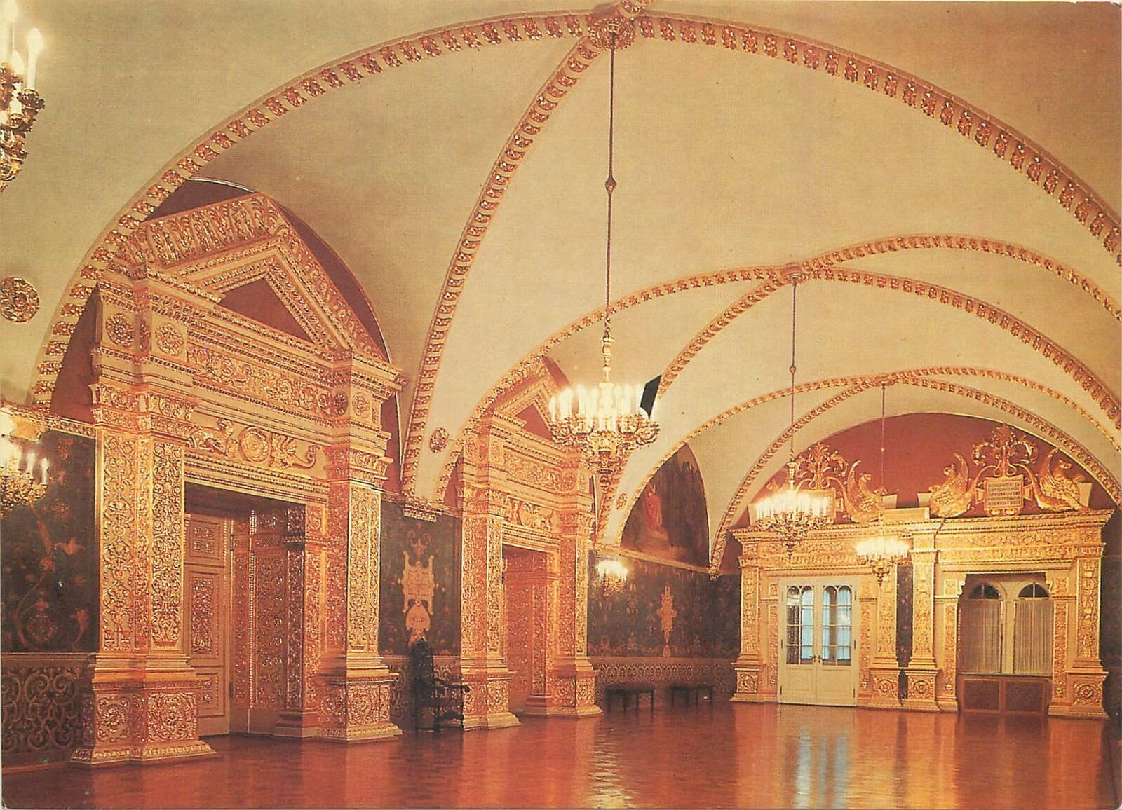 Faceted chamber Moscow Kremlin Postcard Holy Antechamber interior ...