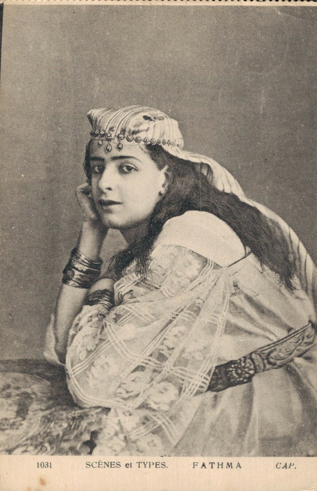 Victorian Style Scenes et Types Arabic Woman Fathma Vintage Postcard 07 ...