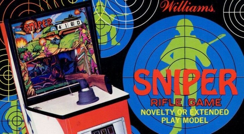 Williams Sniper Arcade FLYER Original NOS Rifle Gun Shooting Gallery ...