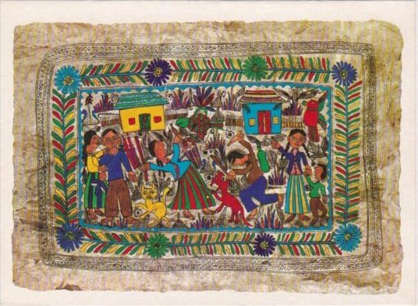 Reproduction Of Primitive Paintings On Amatl Natural Bark Paper ...