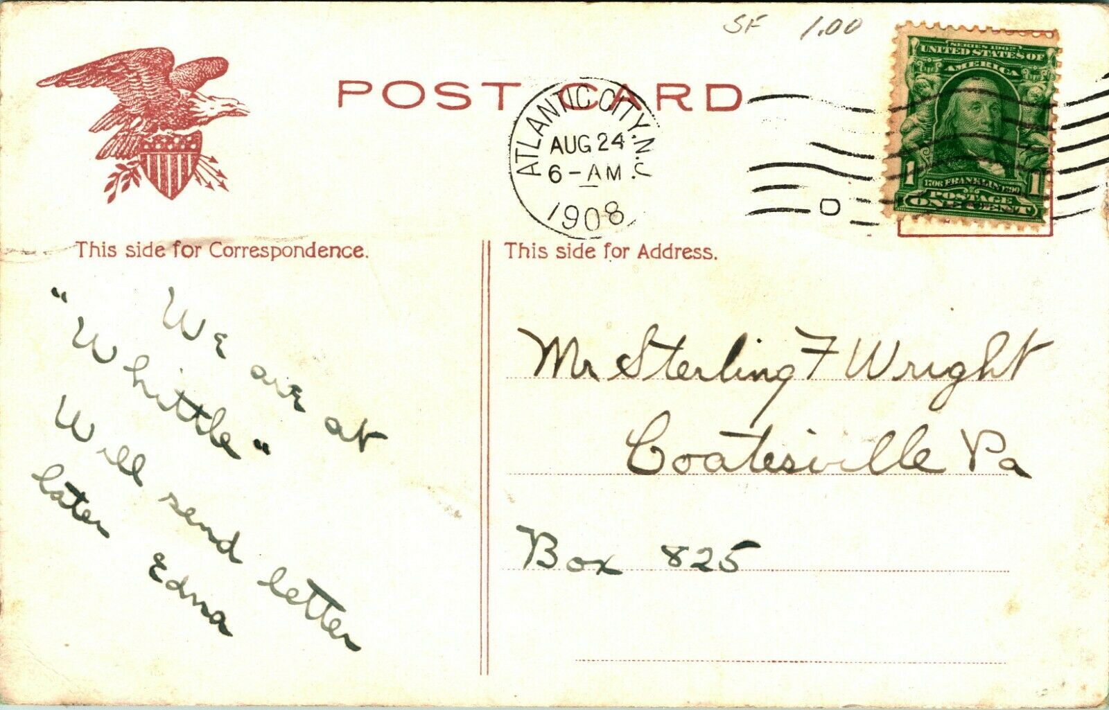 Atlantic City New Jersey NJ Young's Million Dollar Pier 1908 Postcard ...