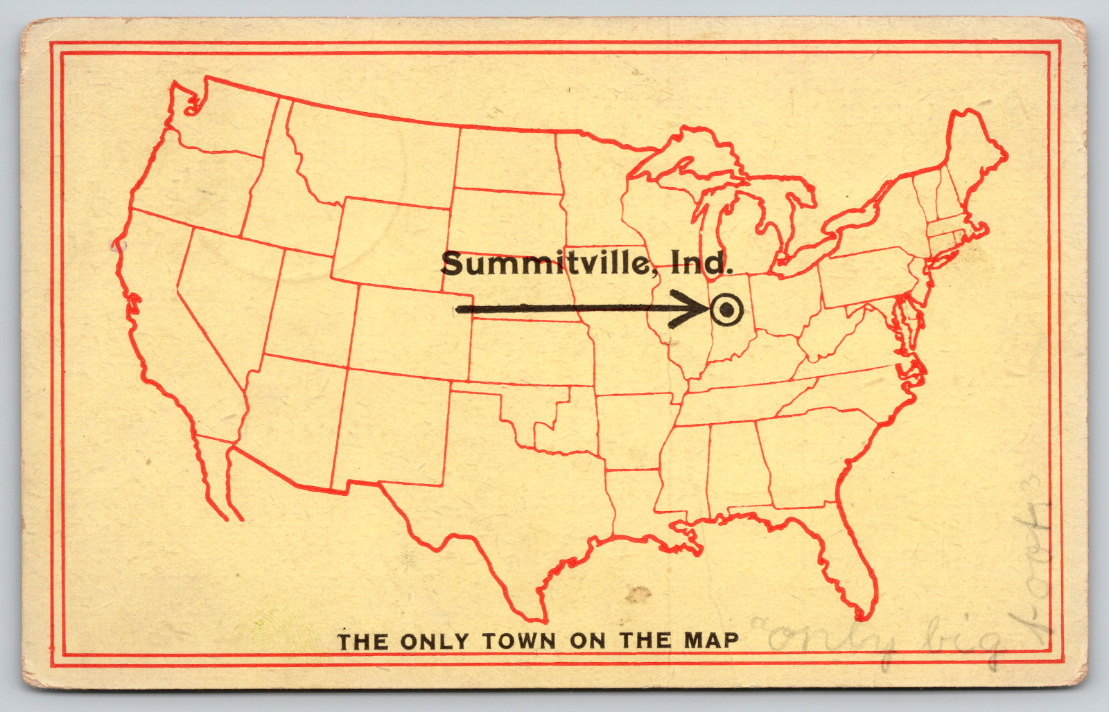Summitville Indiana~Only Town on the US Map: “My Big Foot”~Arrow Marks ...