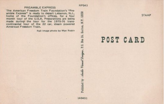 Preamble Express American Freedom Train Departs Lebanon New Jersy ...