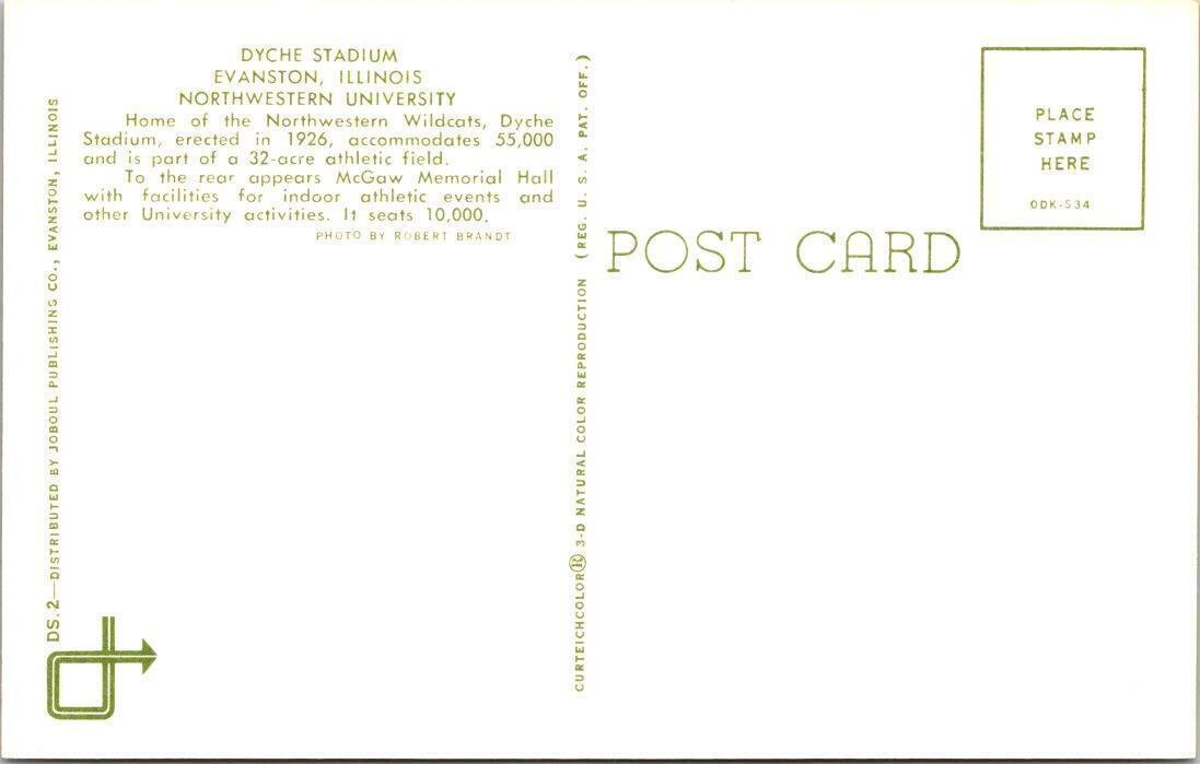 Evanston, IL Illinois DYCHE STADIUM~WILDCATS Northwestern University ...