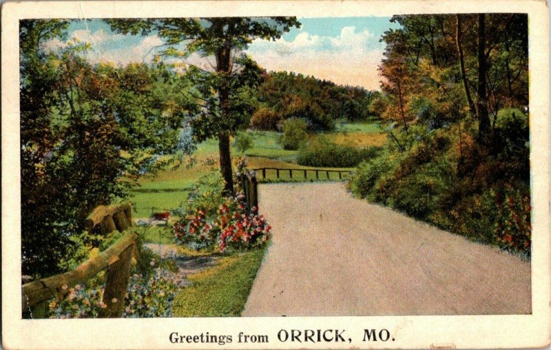 Greetings from Orrick MO Missouri Vintage Postcard Standard View Card ...