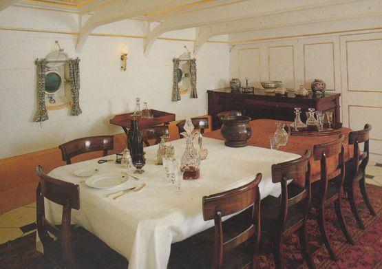 HMS Warrior Captains Dining Table Ship Interior Postcard | Topics ...