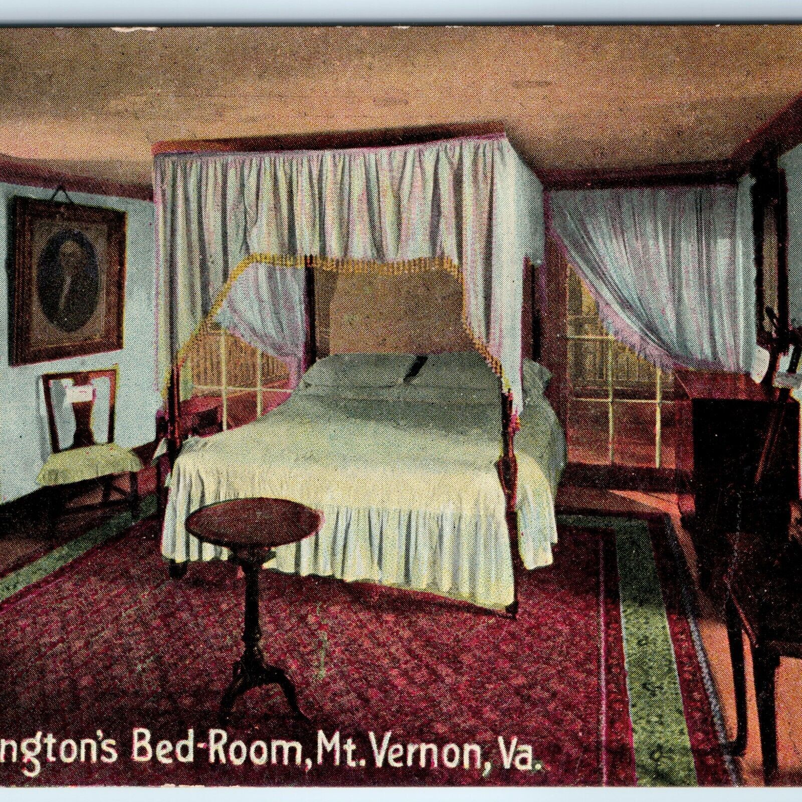c1910s Mt. Vernon, VA President General George Washington's Bedroom PC ...