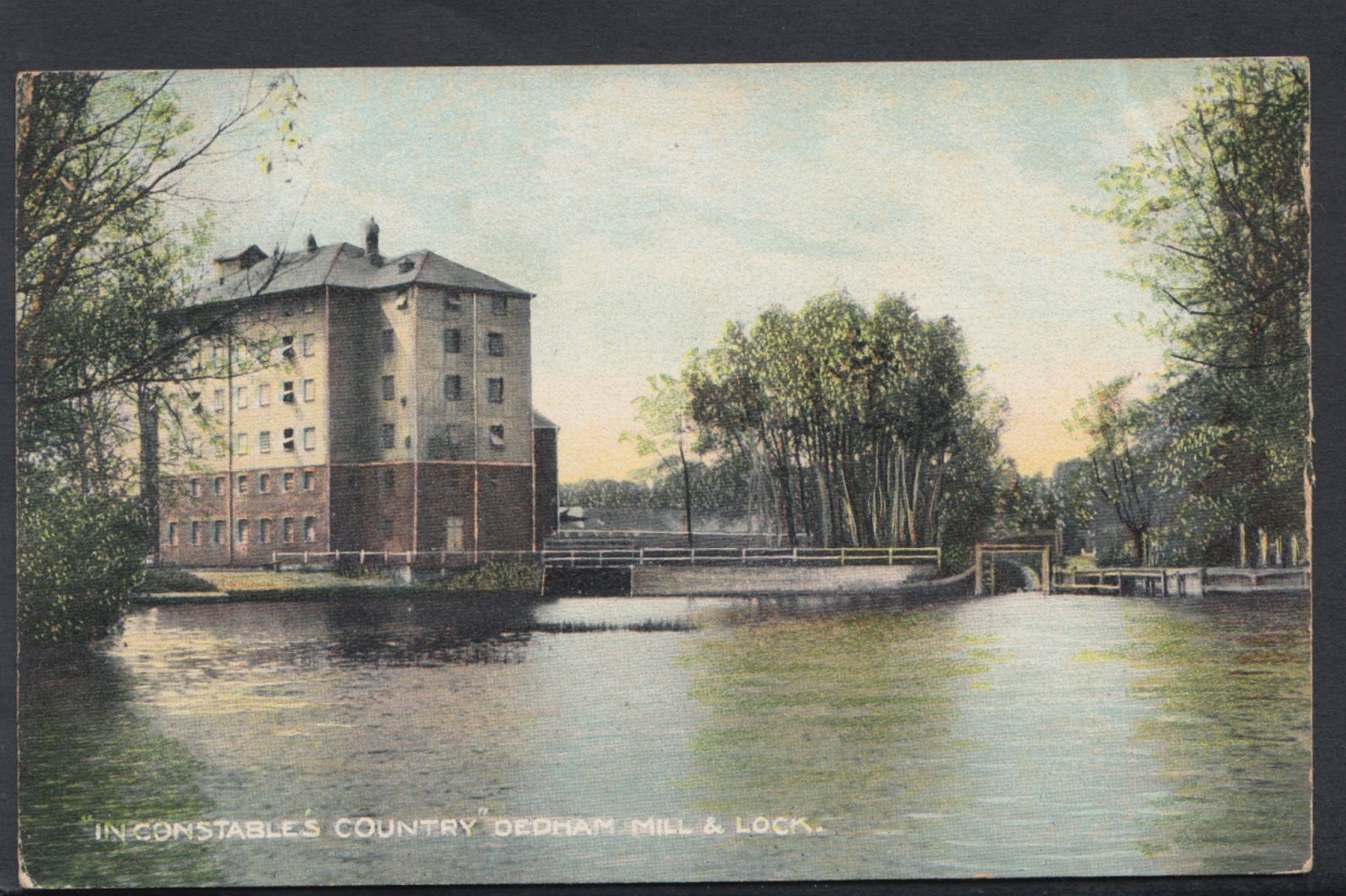 Essex Postcard - "In Constable's Country", Dedham Mill & Lock DC1241 ...