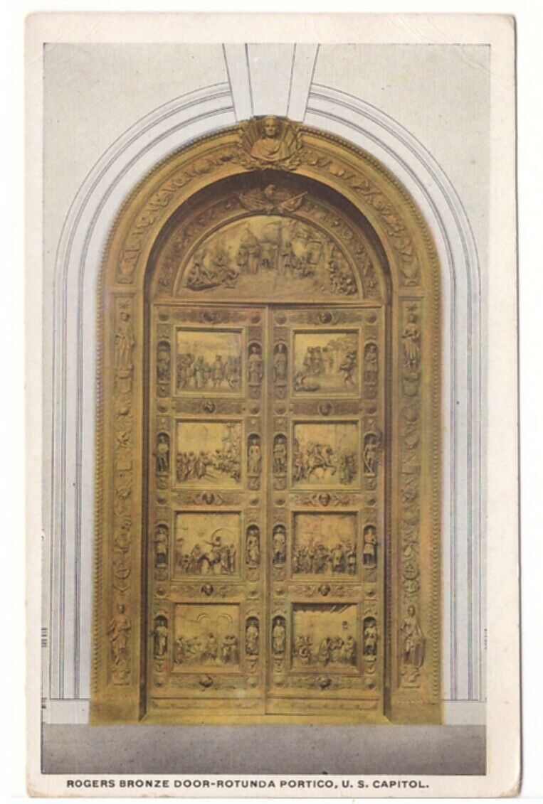 Rogers Bronze Door, Rotunda Portico, US Capitol, Washington DC, Vintage ...
