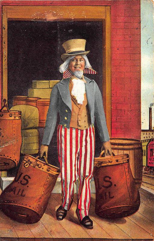 Philadelphia PA Uncle Sam U. S. Mail Delivering "Automobile Trade ...