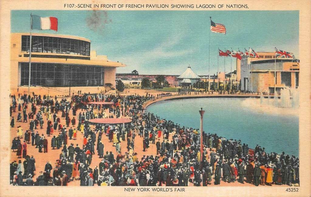 New York World's Fair France French Pavilion League of Nations Postcard ...