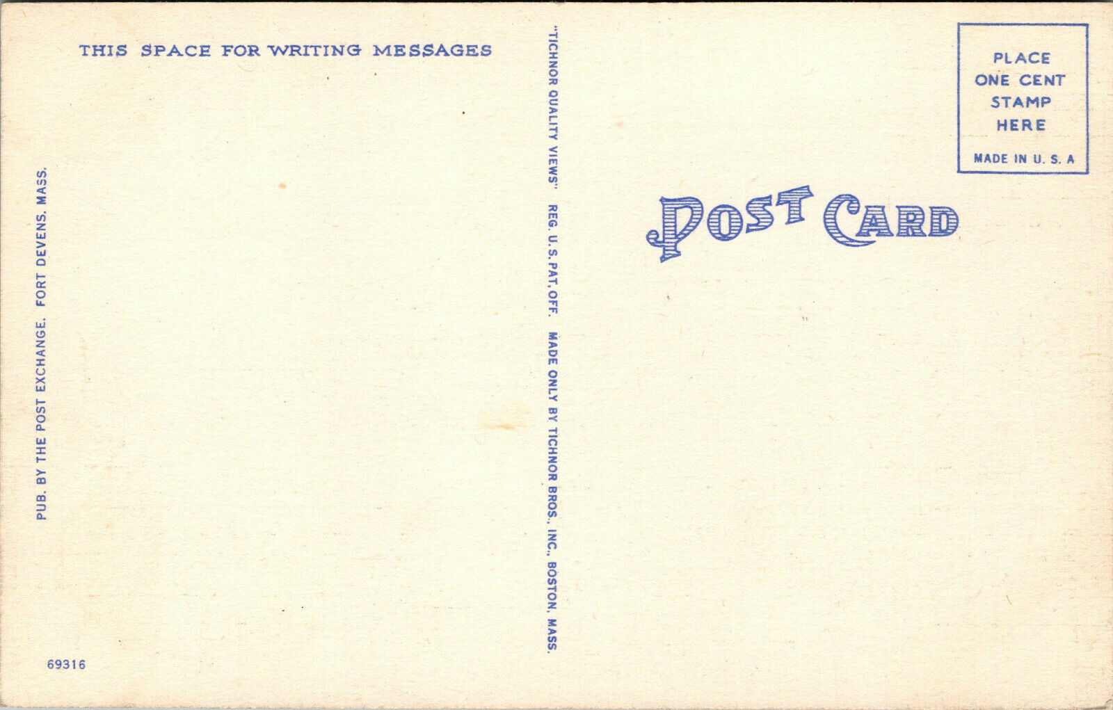 Vtg 1940s Post Theatre Fort Devens Massachusetts MA WW2 Era Postcard ...